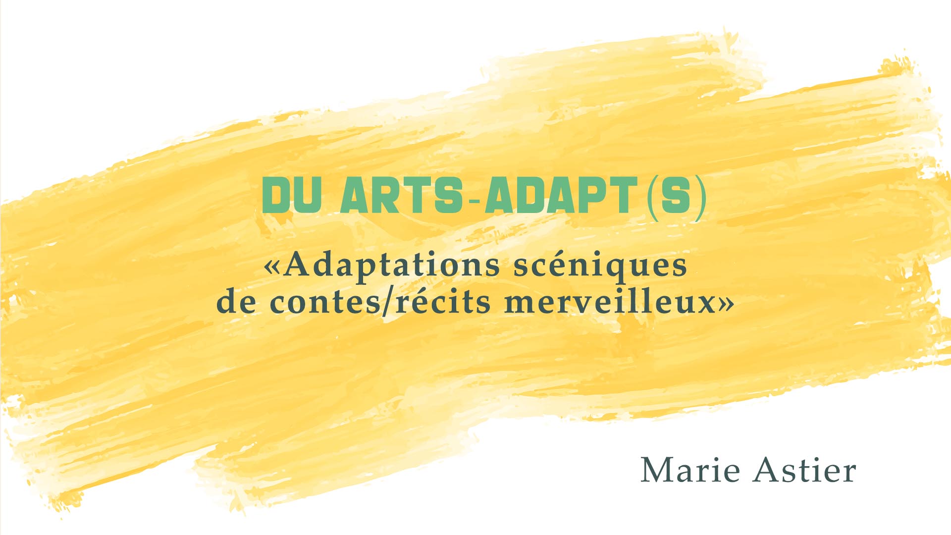 ArtoisTV - Du Arts-Adapt(S) - 18/09/23 - Marie Astier